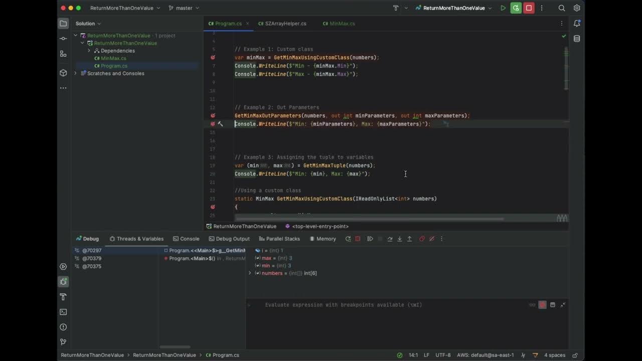 Retornando mais de um valor em um método utilizando C# - YouTube