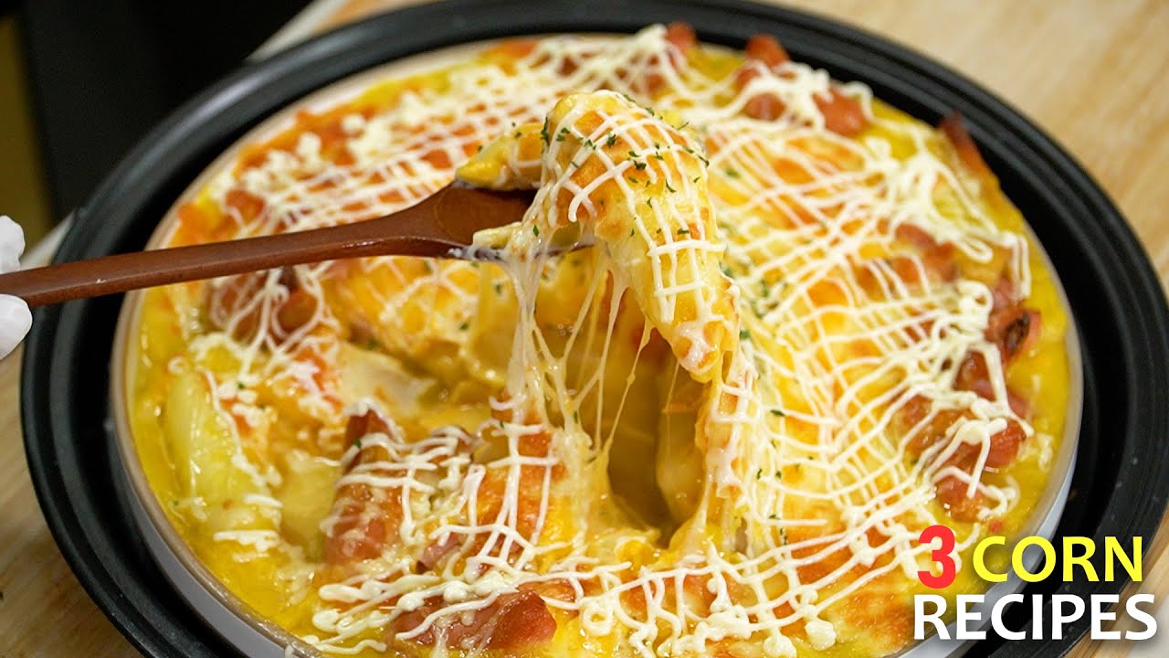 How to make｜Cheese bomb corn Tteokbokki, Korean corn pancake, corn with ...