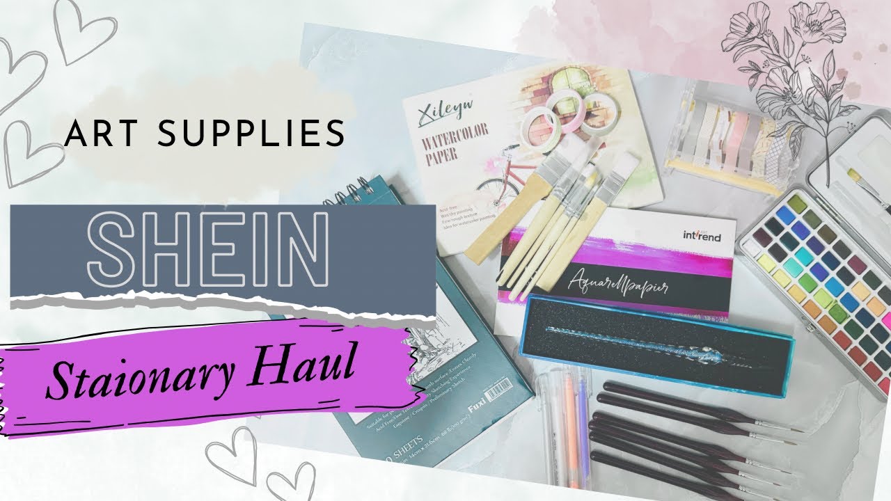 Shein Stationary Haul 2023 |Art Supplies|🎨🖌️ #sheinhaul - YouTube