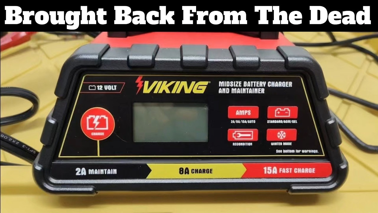 How To Revive A Completely Drained Car Battery & Harbor Freight Viking ...