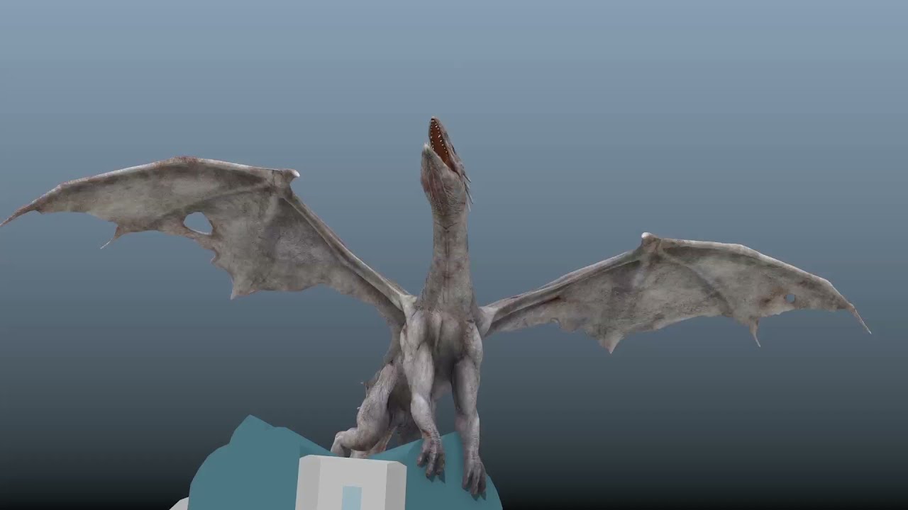 Dragon Landing, Roaring, Flying Off (WIP) - YouTube