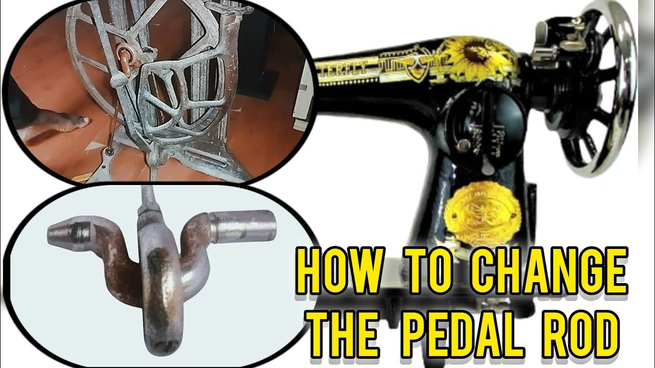 How to CHANGE THE PEDAL ROD on your sewing machine - YouTube