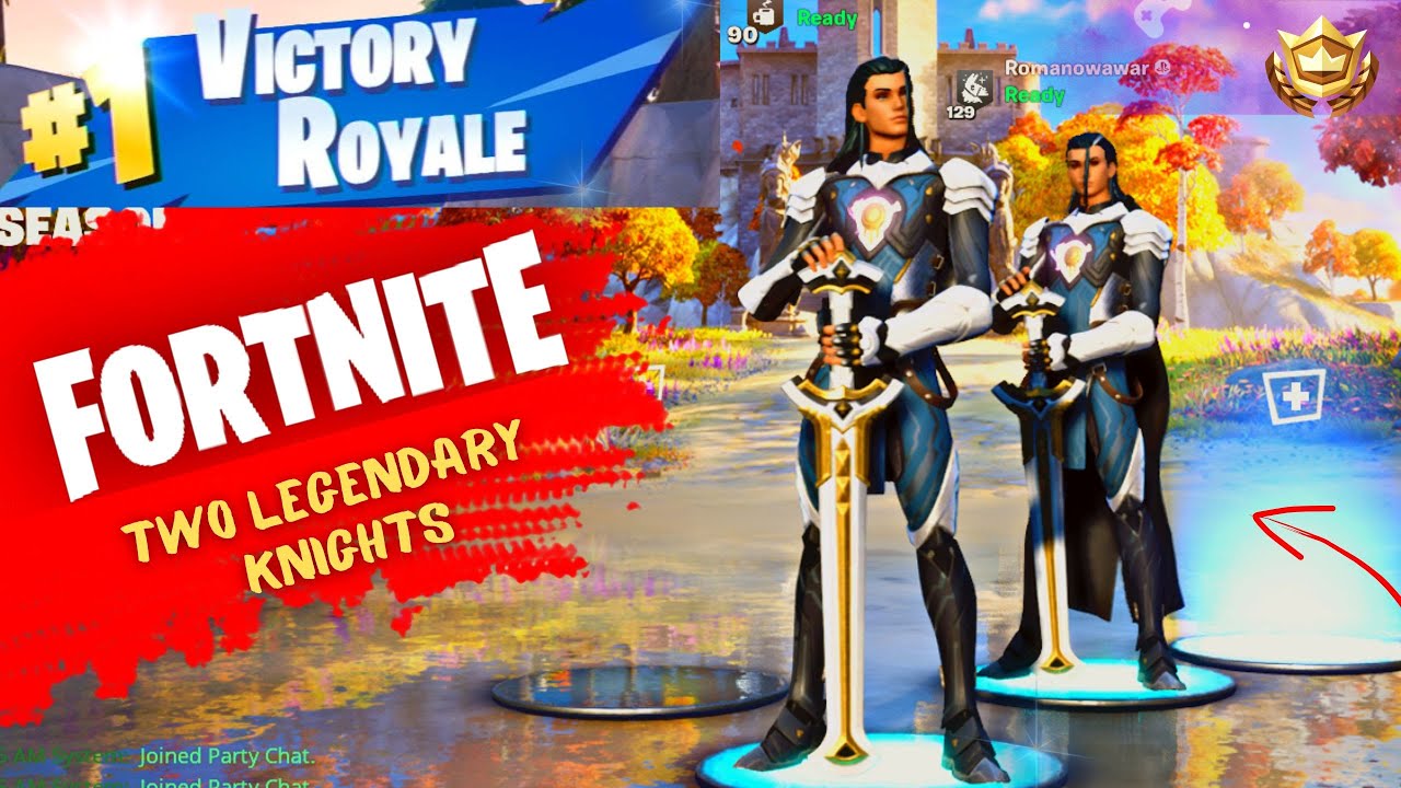 First place of two legendary knights Gameplay Fortnite 4 - YouTube