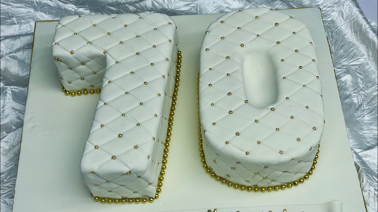 Number Cake Tutorial|First time making a number Cake| Number 70 cake ...