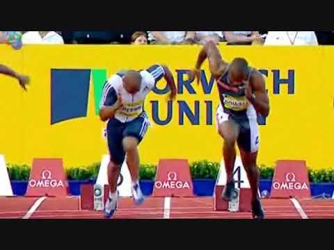 Asafa Powell Slow Motion Sprint 100m - YouTube