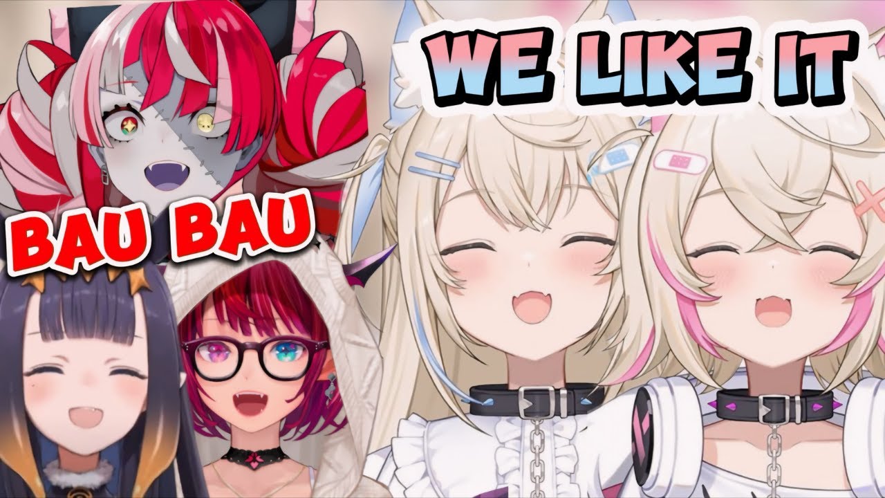 FuwaMoco like being called "BAU BAU" by their senpais!!! [Hololive ...