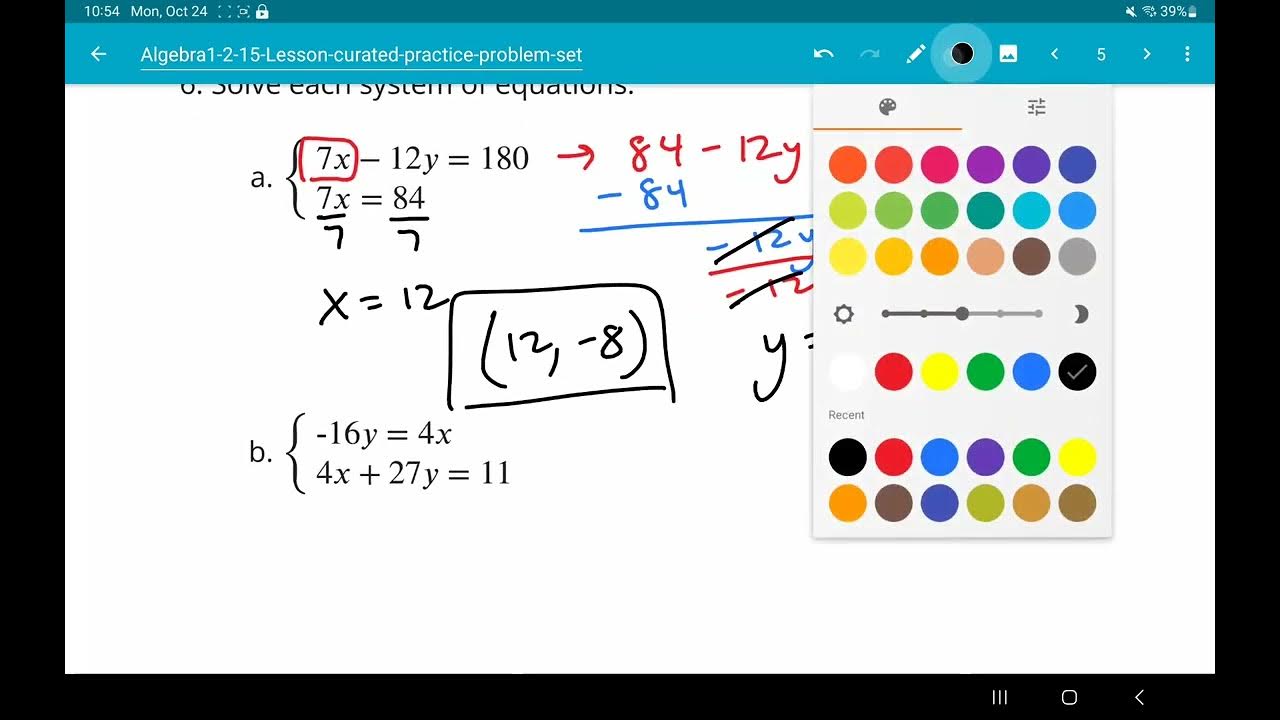 IM Algebra 1 Unit 2 Lesson 15 Practice Problems Question 6 - YouTube