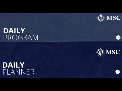 Daily Programs and Daily Planners | MSC Meraviglia - YouTube