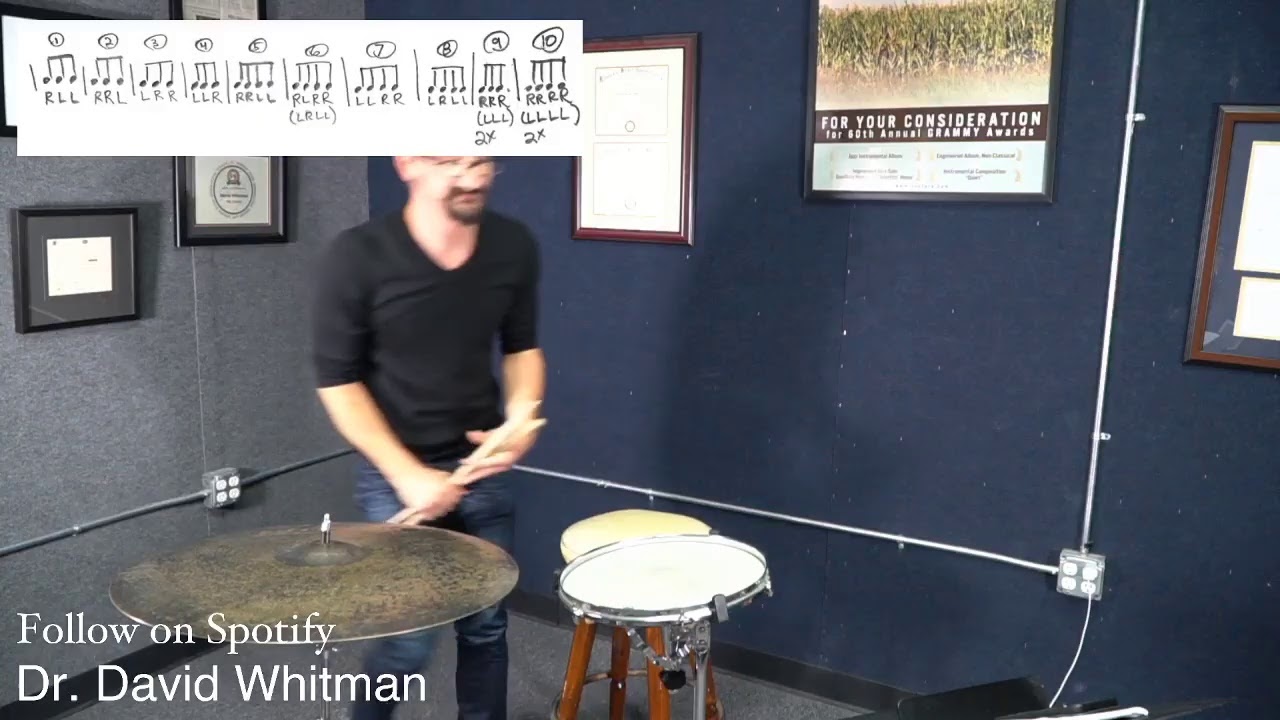 Joe Morello inspired Stick Control Warm-Up, Jazz, Improvisation, Bembe ...