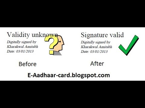 How to valid digital signature in Pdf document - YouTube