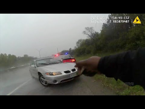 Out of Control Car Slams Into Cop Car on the Highway - Bodycam - YouTube