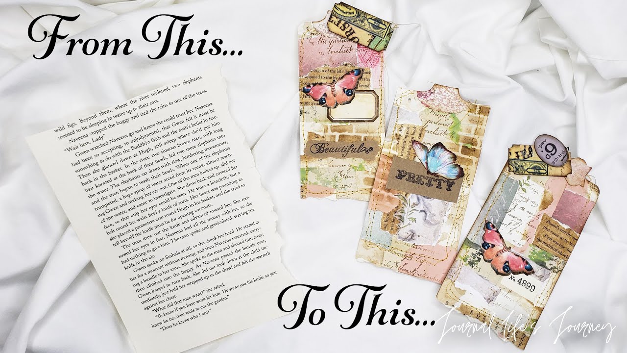 BOOK PAGE Journal Tags Shop Your Stash Craft With Me - YouTube