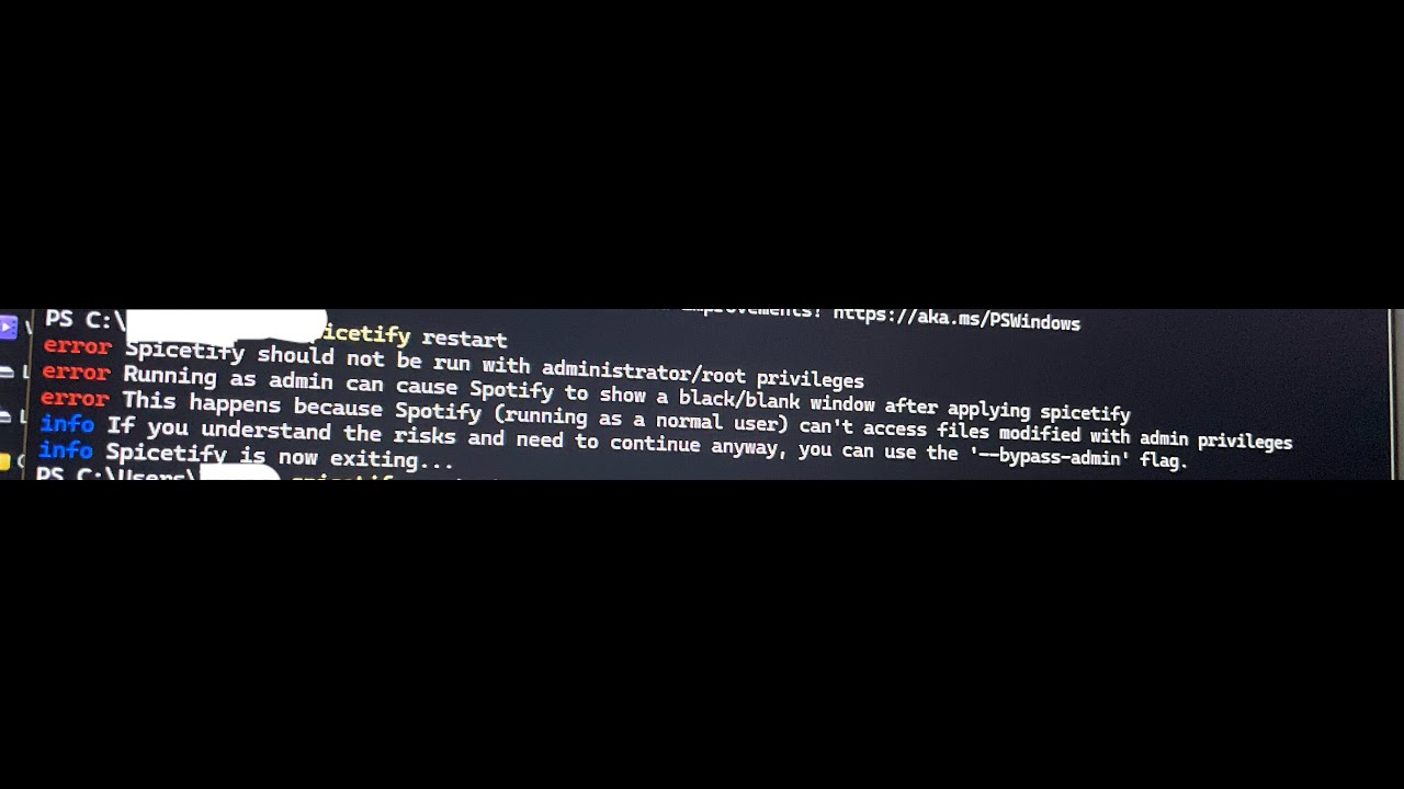 How to run cmd/powershell in non admin mode to install spicetify etc ...