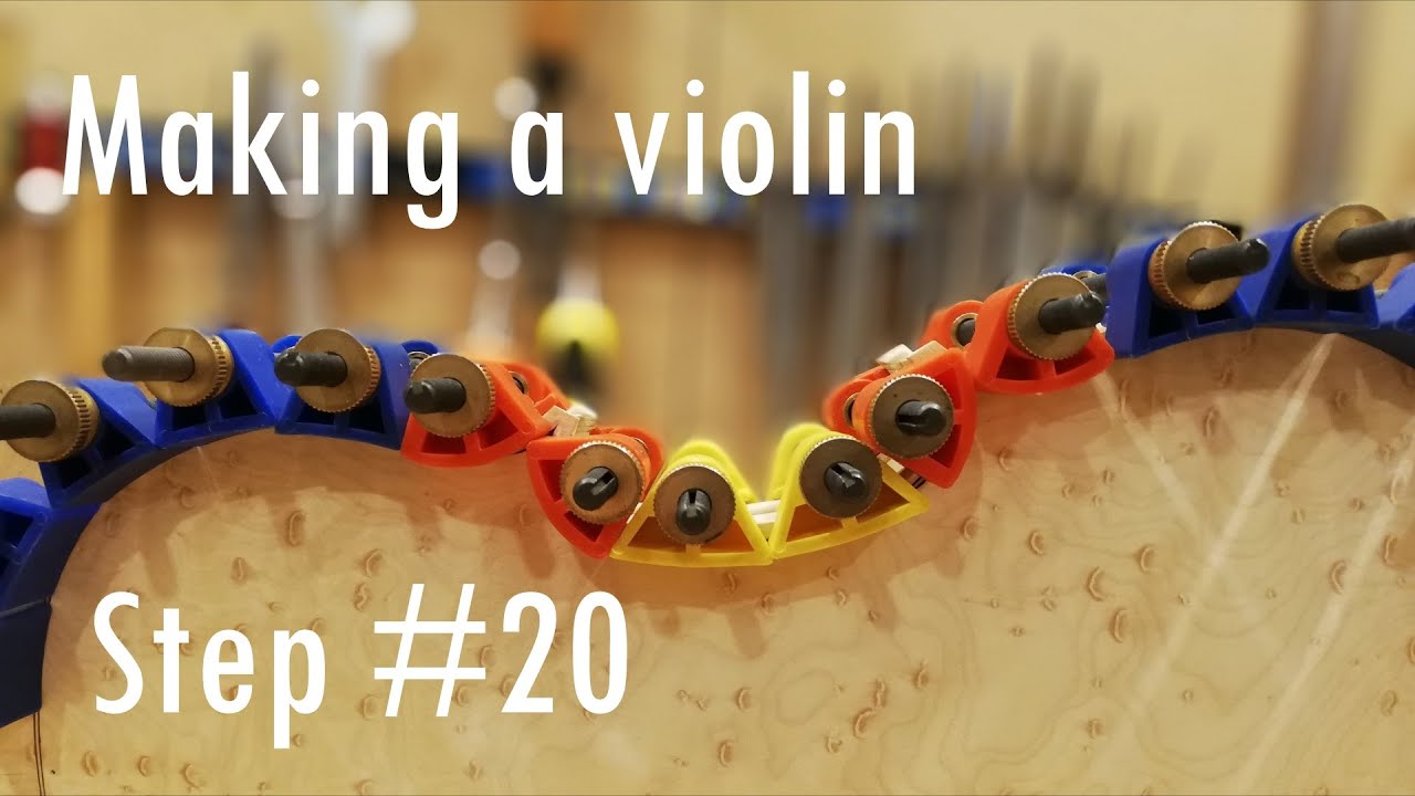Making a violin - step 20 - Placing the back - YouTube
