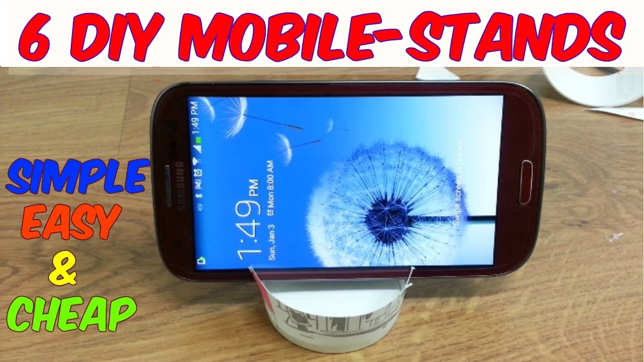 6 DIY Mobile Phone Holder from Recycled material LifeHacks - YouTube