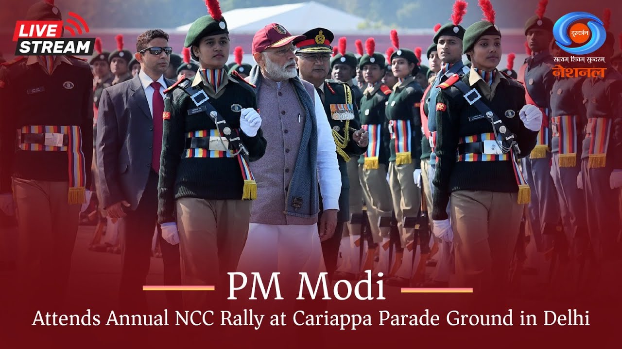 LIVE : PM Modi attends Annual NCC Rally at Cariappa Parade Ground in ...