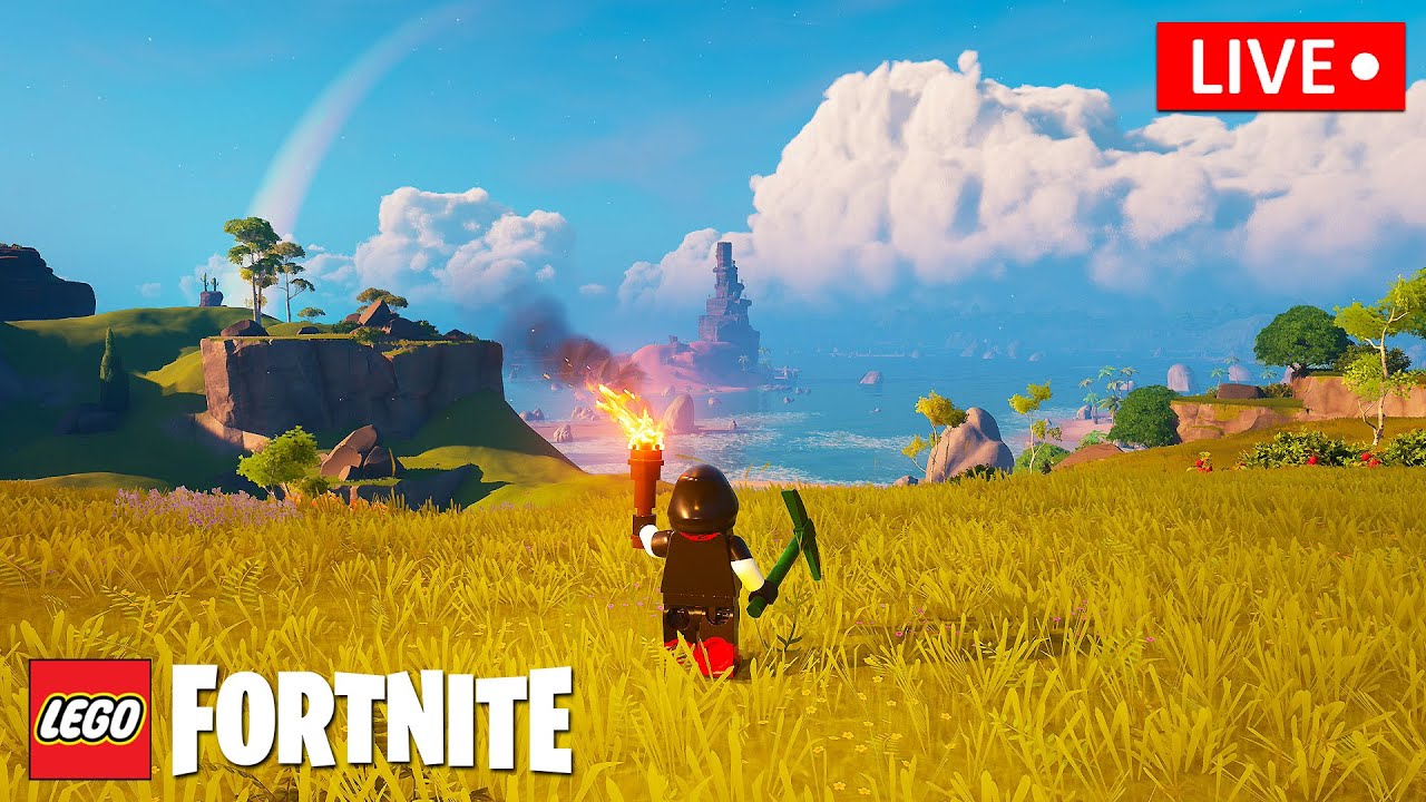 Level 10 Village And Exploring New Biomes Fortnite Lego Youtube