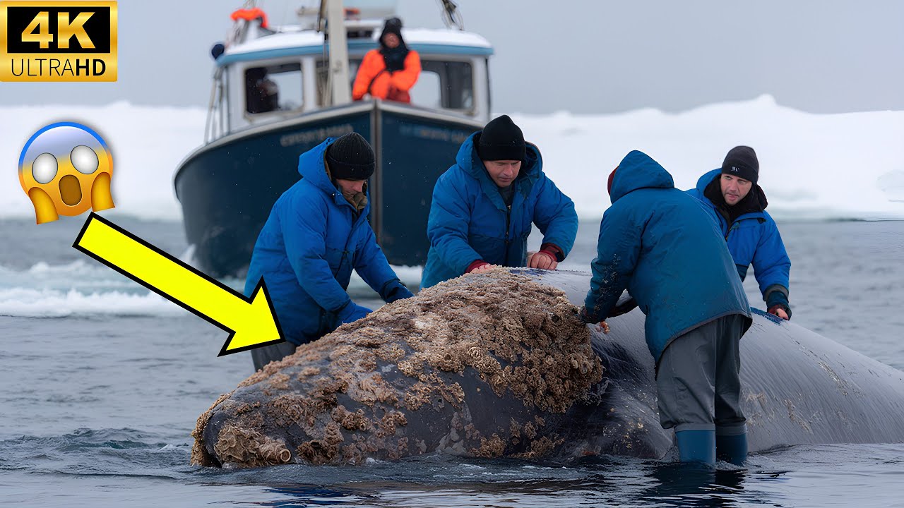 Cleaning a Whale Covered in Barnacles – A Heartwarming Rescue - YouTube