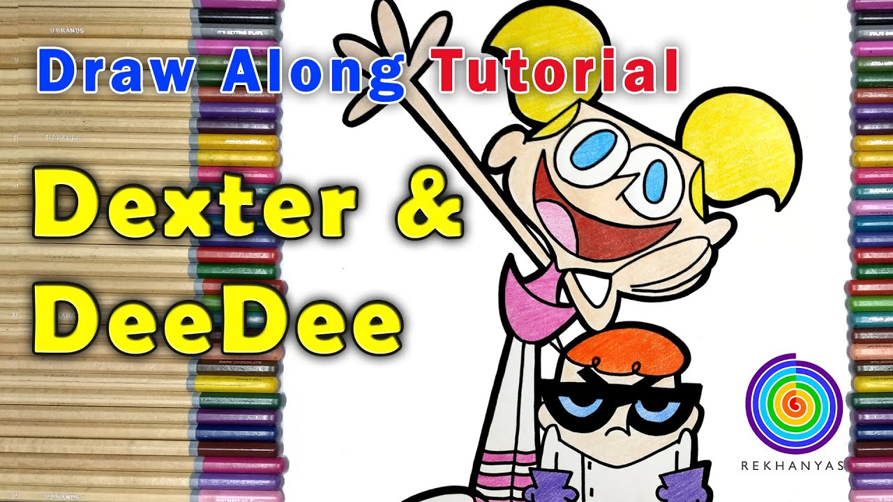 Drawing Dexter & DeeDee | Drawing Cartoon Characters | Draw Along ...
