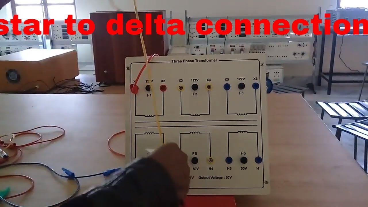 3 phase transformer star to delta connection - YouTube