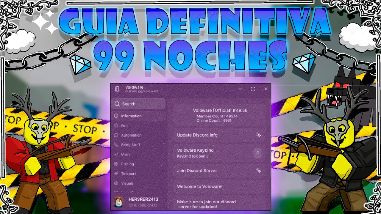 📜 GUIA VOIDWARE PARA 99 NOCHES EN EL BOSQUE 📜 | 📝 SCRIPT | 📚 TUTORIAL ...