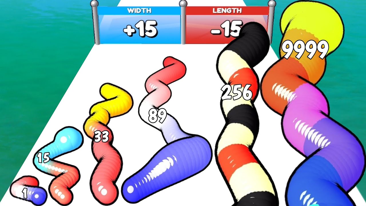 Gummy Worm Go - Level Up Worm Snake Run (Satisfying Asmr Gameplay ...