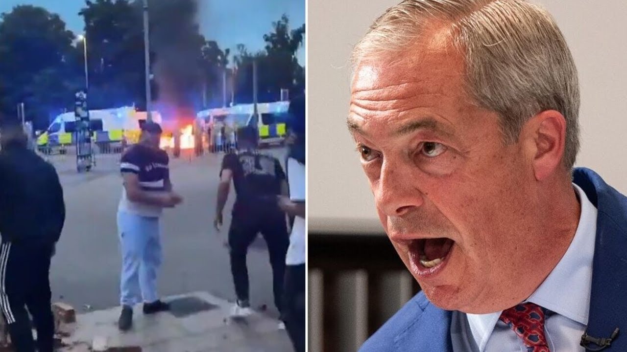 Nigel Farage was angry as crowds chased police from the streets during ...