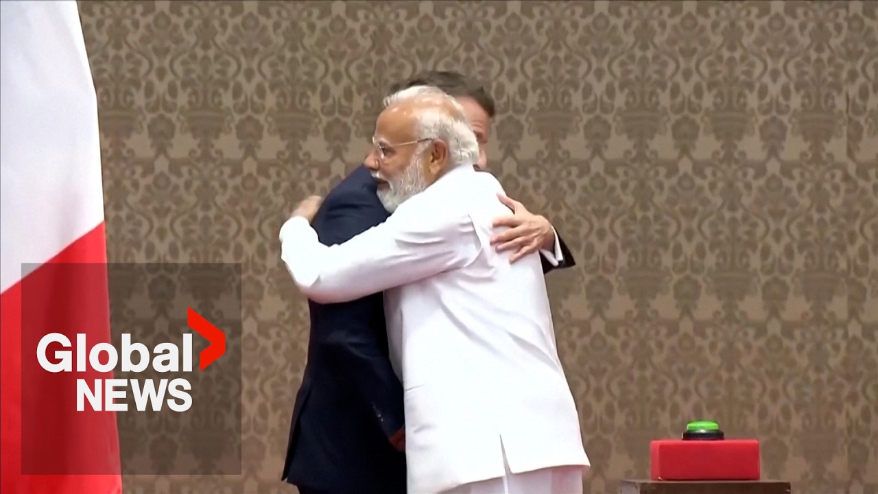 Macron, Modi sign agreement, unveil 1st H125 helicopter assembly line ...