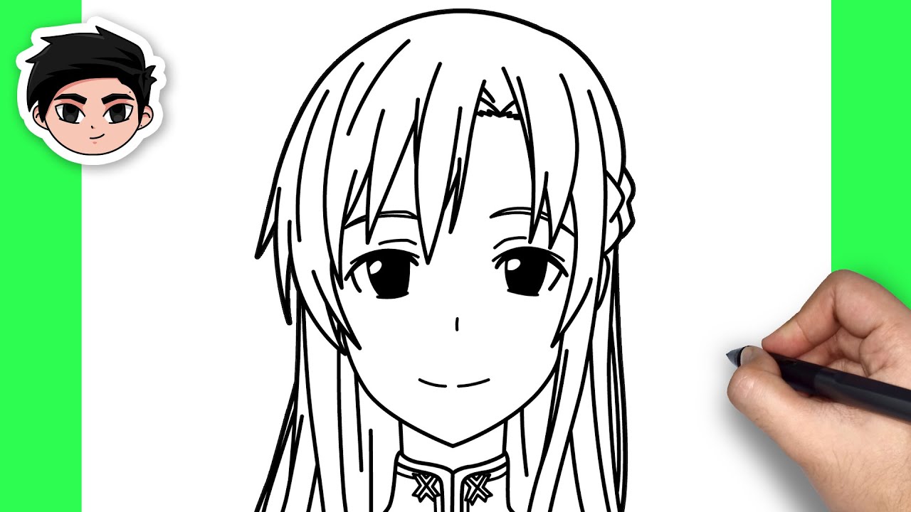 How To Draw Asuna | Sword Art Online - Easy Step By Step - YouTube