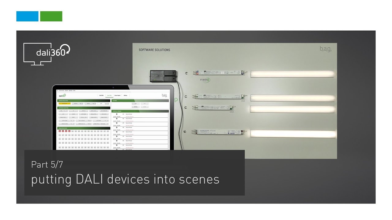 dali360 software by BAG electronics - putting DALI devices into scenes ...