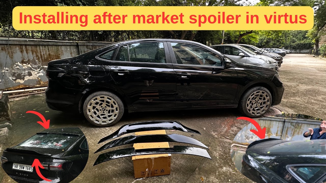 Virtus 2025: Finally, Installed New Aftermarket Spoiler [Piano Black ...