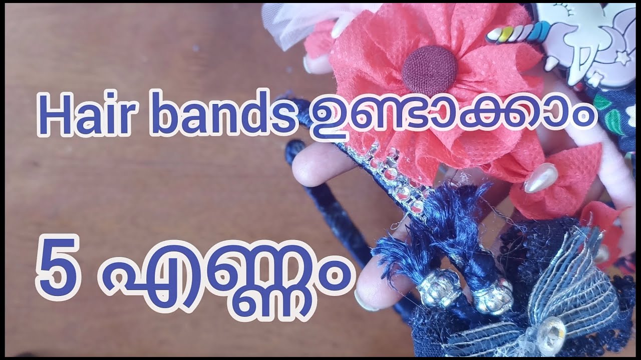 5 Beautiful hair bands making with different materials / How to make ...