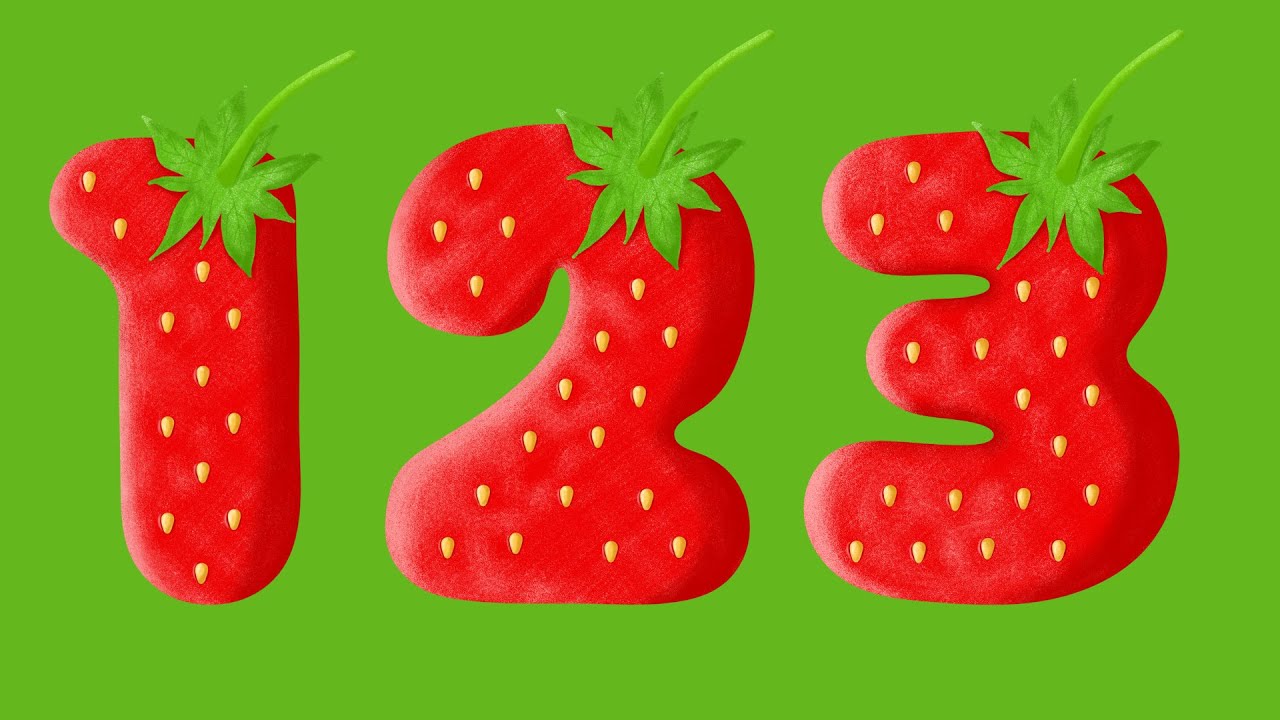 Red strawberry Endless Numbers 1 to 10 Learning Numbers With new 123 ...