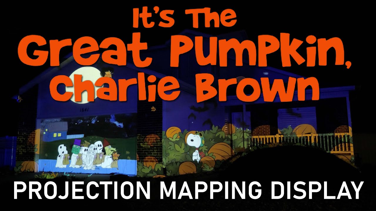 It's The Great Pumpkin Charlie Brown Halloween House Projection Mapping ...