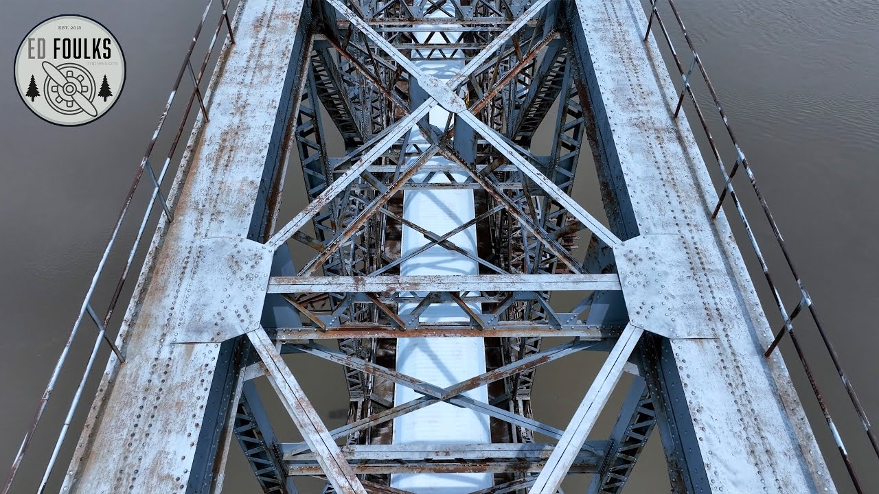 Sibley Bridge like you've never seen it before; top down look at a west ...