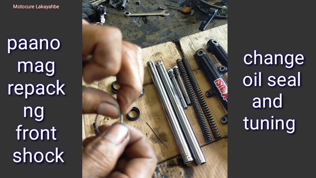 Front shock repacking and tunning - YouTube