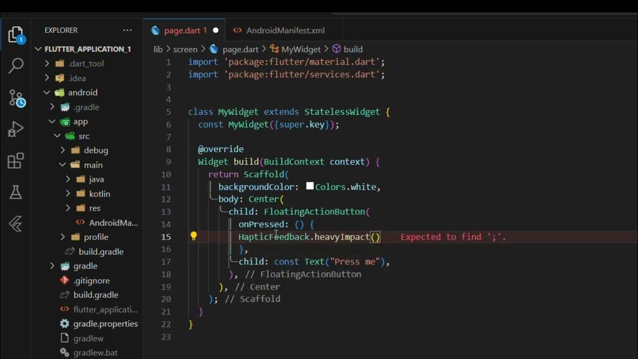 Haptic Feed In flutter | How to give haptic feedback to flutter 2023 - YouTube
