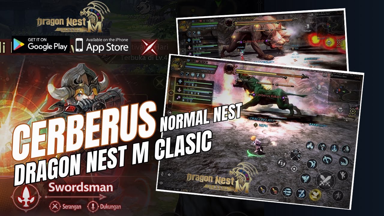 Full CERBERUS NORMAL NEST - DRAGON NEST M CLASIS GLOBAL 60 fps Ultra HD - YouTube