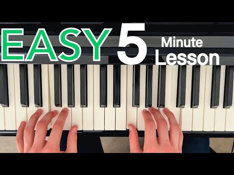 How To Play The Piano In 5 Minutes! Easy Step-By-Step Piano Lesson 1 ...