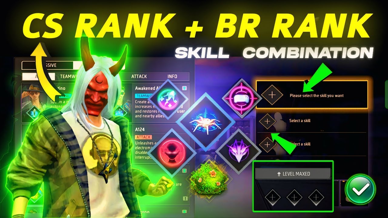 BR rank & CS rank Best Skill Combination | Best character combination ...