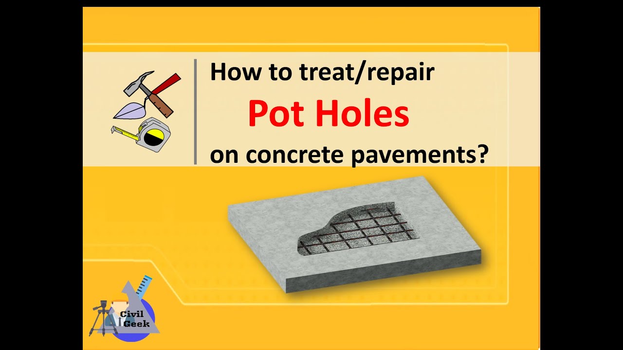 Pot Hole Repairs on Concrete Pavements. - YouTube