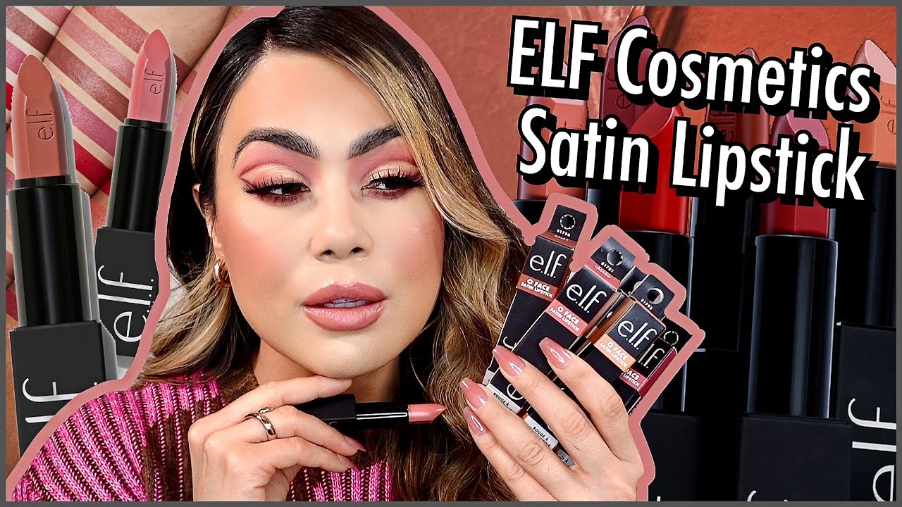 Elf Cosmetics O' Face Satin Lipstick Review - YouTube