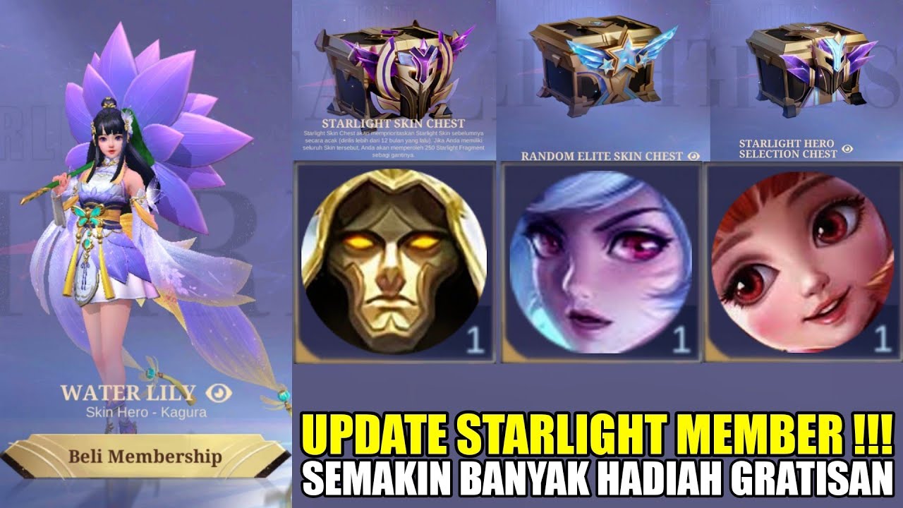 UPDATE TERBARU STARLIGHT MEMBER DESEMBER 2022 MOBILE LEGENDS SKIN ELITE ...