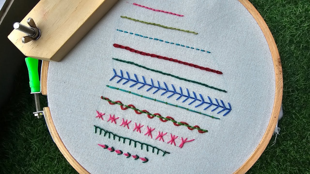 11 basic hand embroidery stitches everyone must learn | Step-by-Step Tutorial for absolute ...