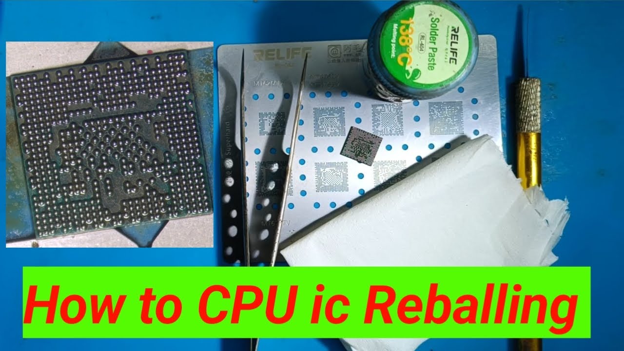 how to cpu ic reballing / how to reball cpu ic / Bga Ic Reballing - YouTube