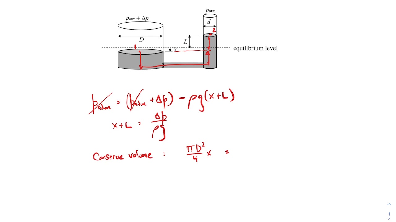 Fluid Statics Example - manometry 10 - YouTube