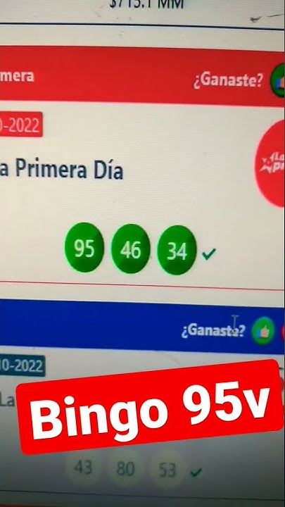 lotería la primera días, bingo 95v, lotería para hoy nacional tardes ...