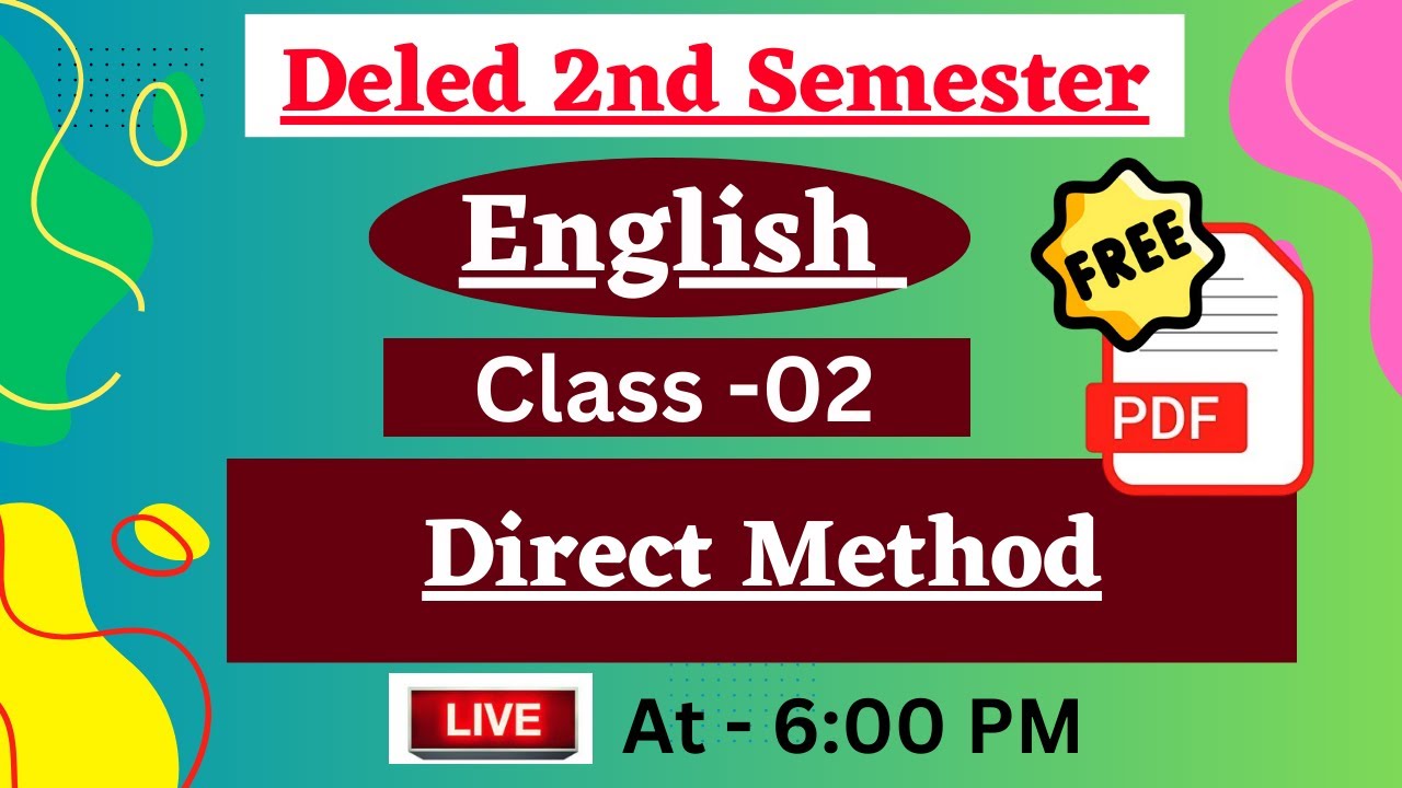 UP Deled 2nd Semester English Class || Deled Second Semester English ...