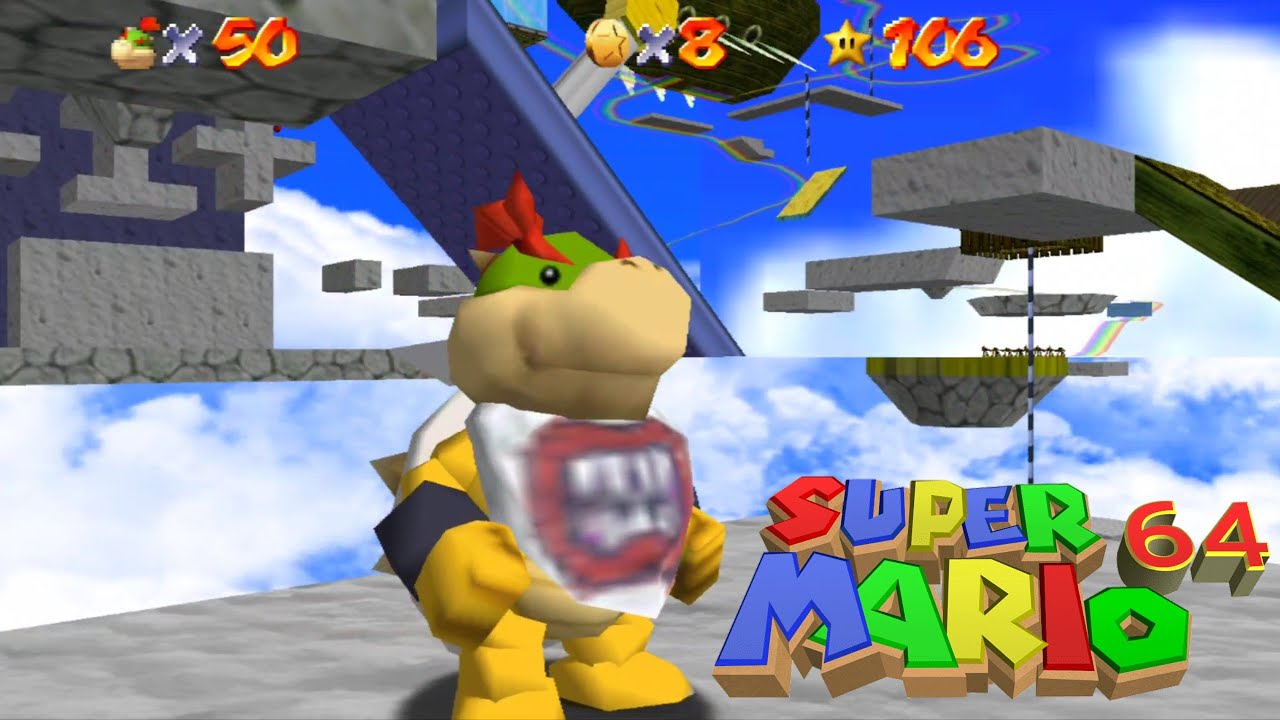 Super Bowser Jr 64 Mod HD Textures Full Screen 16:9 Rainbow Ride ...