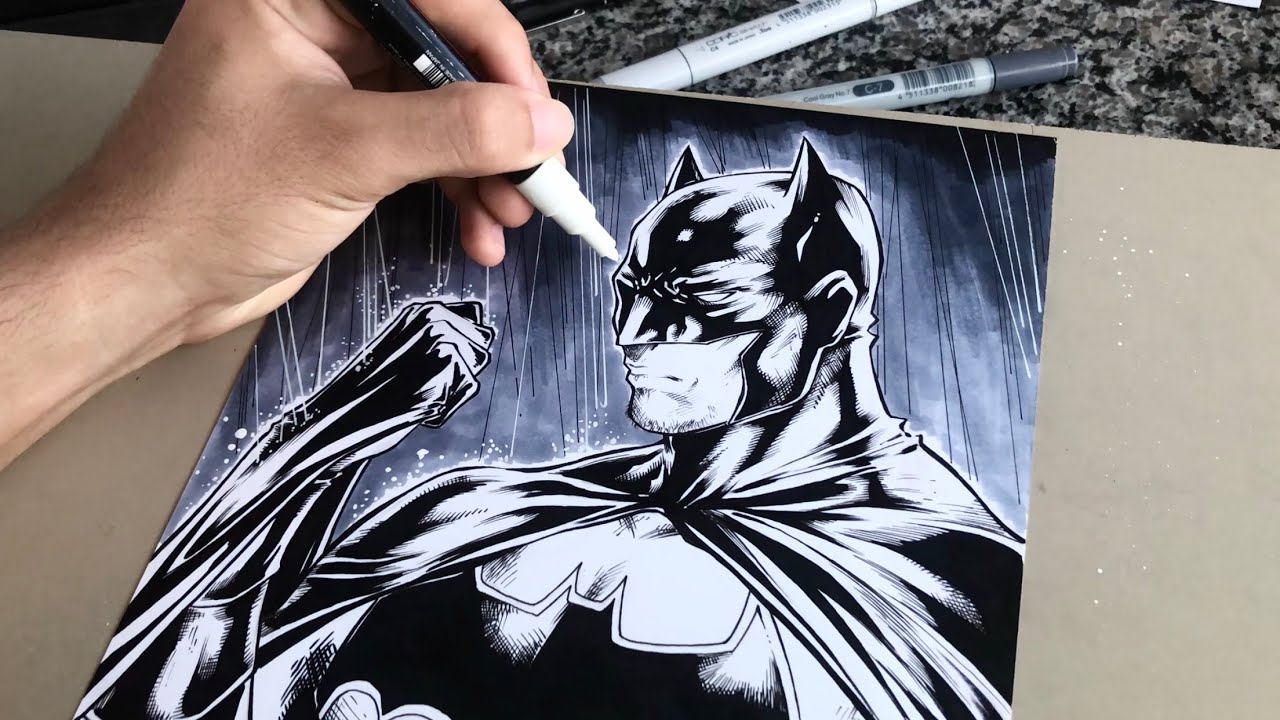 Speed Drawing - BATMAN - YouTube